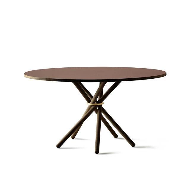 Hector 140 Table à Manger Bordeaux Bordeaux /Chêne Foncé