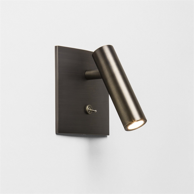 Astro Enna Square Switched LED Bronze | AndLight